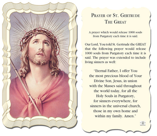 Prayer of St. Gertrude the Great Prayer Card – Catholic Shoppe USA
