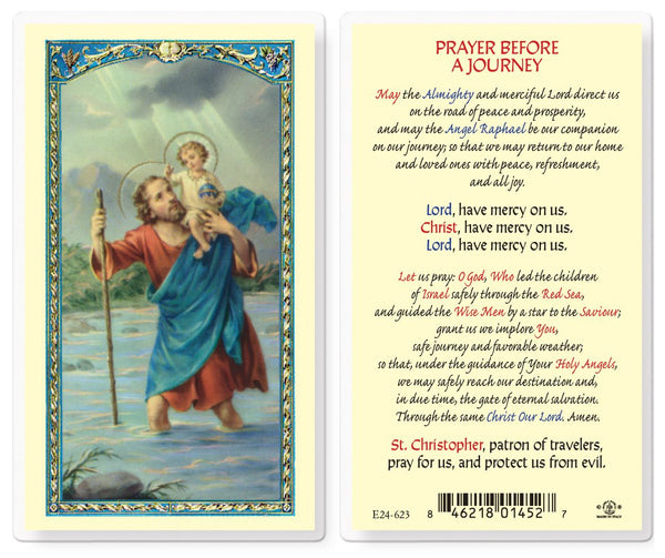 Prayer Before a Journey Prayer Card – Catholic Shoppe USA